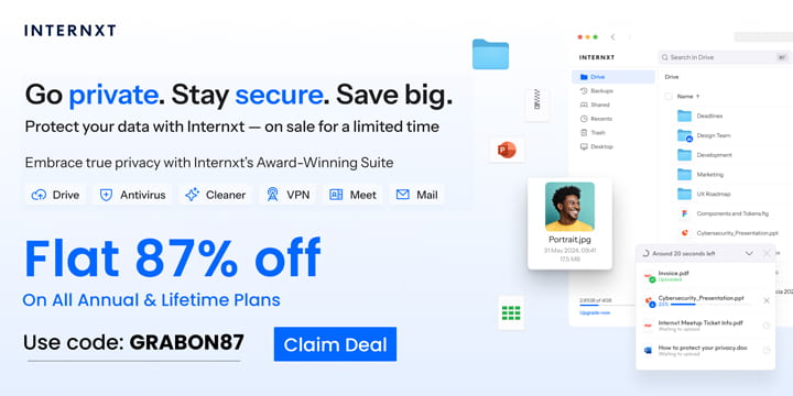 Internxt Discounts: 87% OFF Coupon Codes | Oct 2025